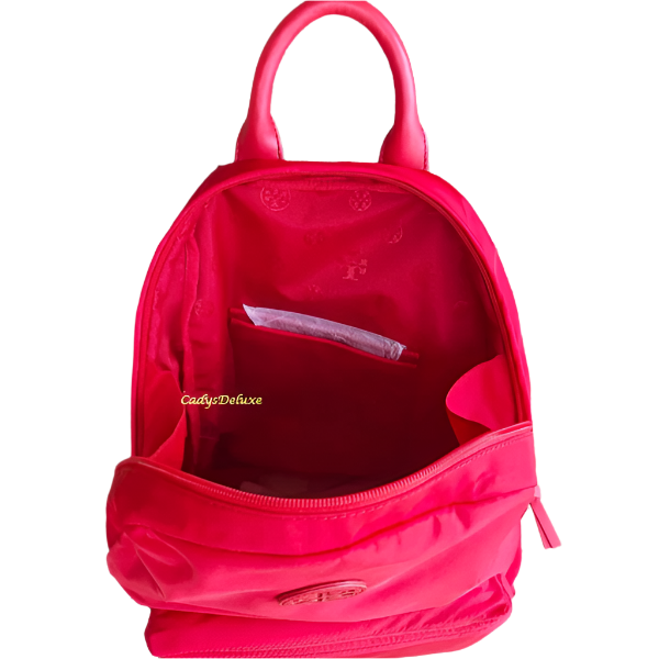 TORY BURCH ELLA MEDIUM NYLON BACKPACK 88368 BRILLIANT RED – cadysdeluxe.com