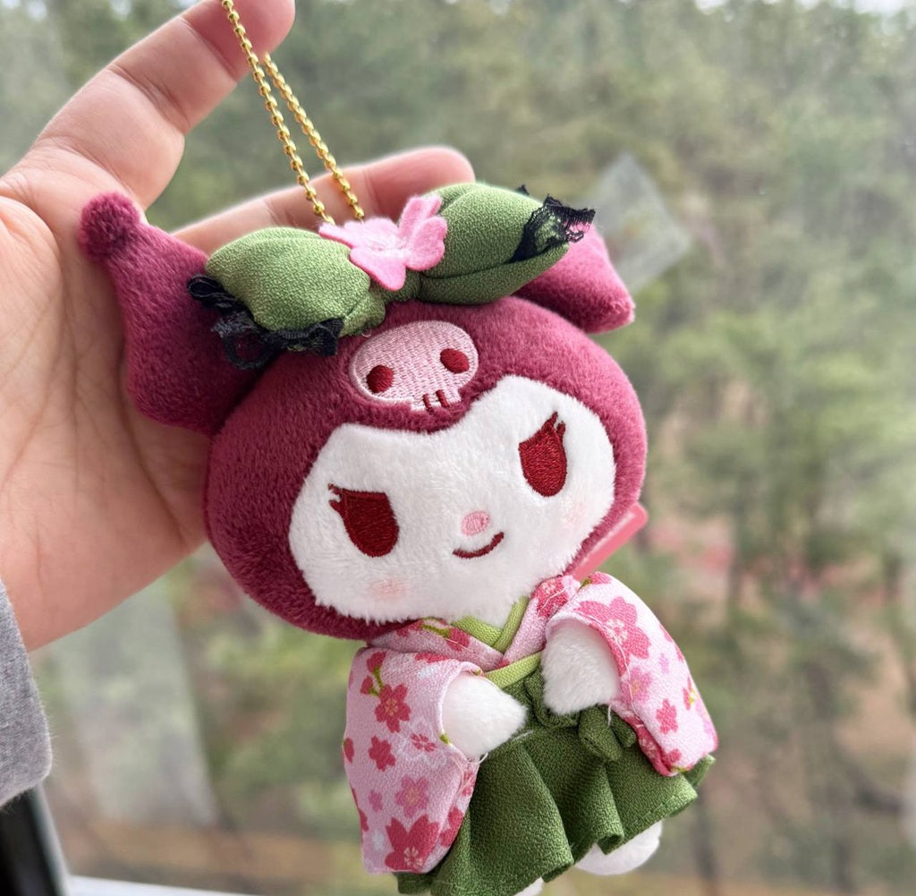 SANRIO NAKAJIMA CORPORATION MATCHA KIMONO CHROMI KUROMI MASCOT SAKURA ...